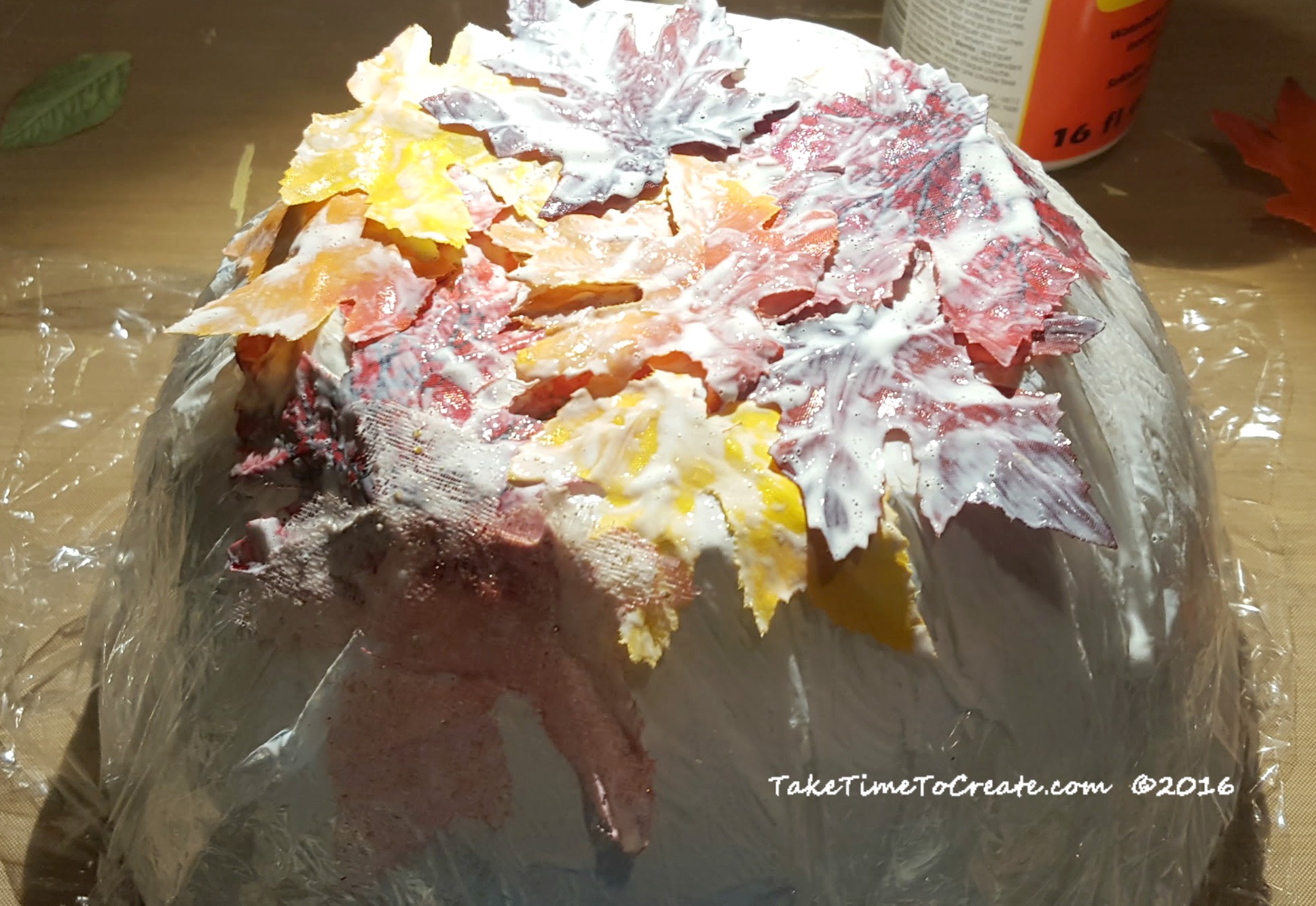 DIY Leaf Bowl From Dollar Store Leaves - Take Time To Create